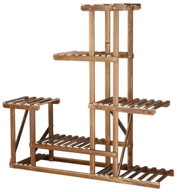 SPRINGOS Kaskádový stojan na květiny 95 cm, hnědý SPRINGOS PLANT 11 GA0176-XG