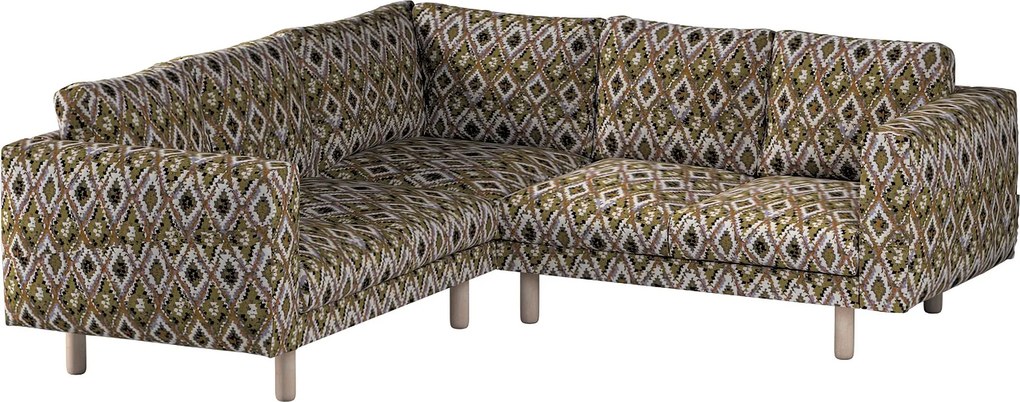 Potah na pohovku IKEA Norsborg rohová 4-místná barva vícebarevná látka pletený vzor, vzorované