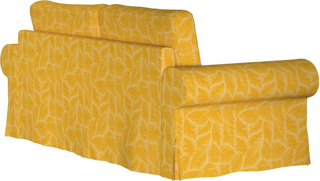 Potah na pohovku IKEA Backabro, 3-místná, rozkládací barva žlutá látka pletený vzor, vzorované
