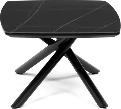 Konferenční stolek AHG-X7227 BK, slinutá keramika, mramor (120 x 70) cm