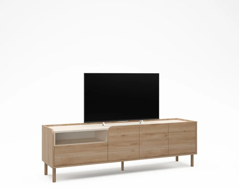 TV stolek v dekoru dubu v přírodní barvě 180x55,5x44 cm Monza – Marckeric