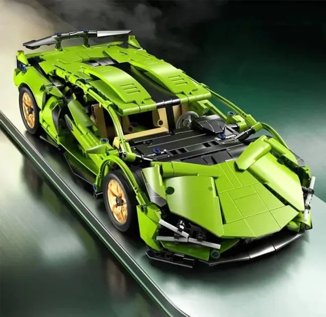 Stavebnice auta SUPERCAR No.J2007 zelená - 470 dílků