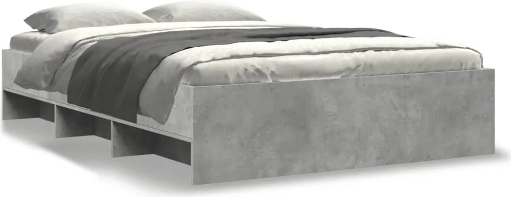 Rám postele betonově šedý 135 x 190 cm kompozitní dřevo 3295691
