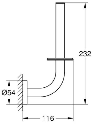 GROHE 41186DC0 - Držák rezervního toaletního papíru 116 x 232 mm nerez