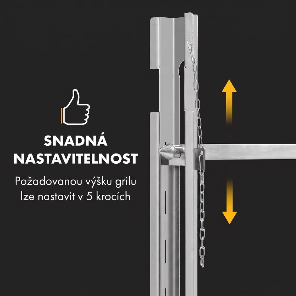 Klarstein Sauenland Survivor, gril na sele, otočný špíz, 12 W, 70 kg max., nerezová ocel