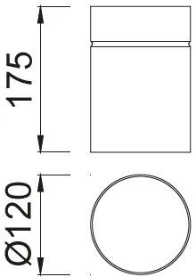 Mantra Aruba, stropní válcové svítidlo 1xE27, matná bílá, průměr 12cm