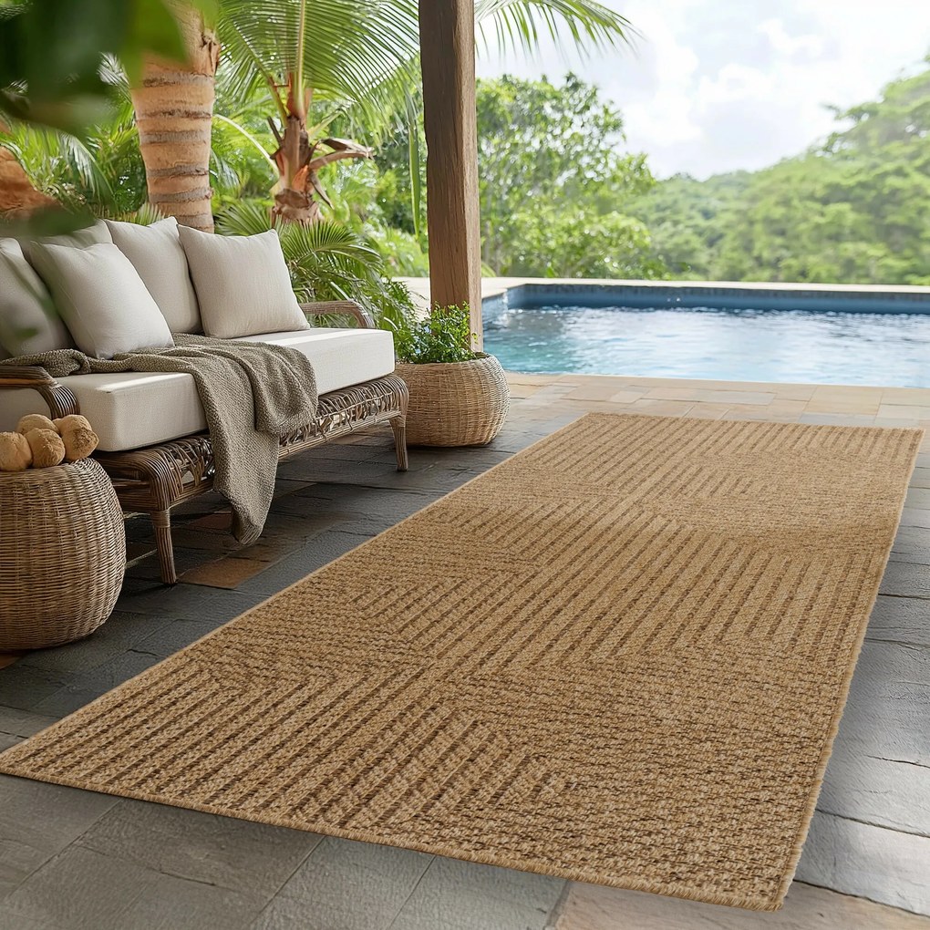 Ayyildiz, Kusový koberec Timber 1404 beige - na ven i na doma, 240x340, béžová, chodba / předsíň