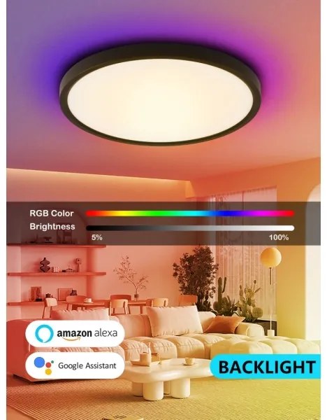 Immax NEO 07170-B60 - LED RGB Stmívatelné svítidlo TUDO 65W/230V Wi-Fi Tuya + DO