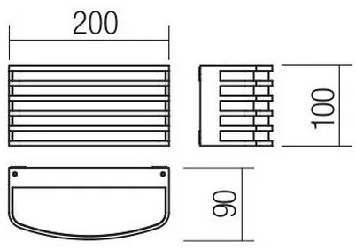 Redo 90038 - LED Venkovní nástěnné svítidlo SEBRA LED/15W/230V IP54