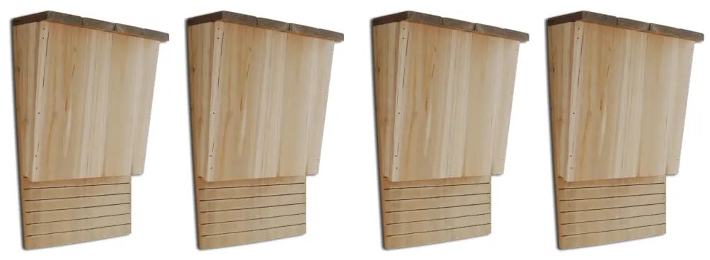 Budka pro netopýry 4 ks 22 x 12 x 34 cm dřevěná 276009