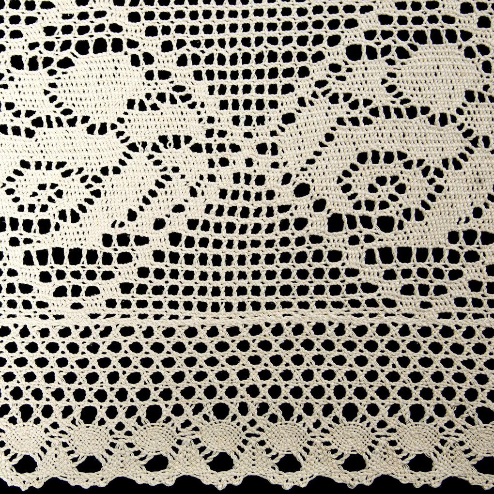 EUROFIRANY AŽUROVÝ UBRUS ROSALY 85X85 CM SVĚTLEBÉŽOVÝ