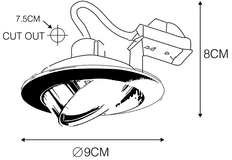 Chytré zapuštěné bodové svítidlo ocelové, naklápěcí, vč. Wifi GU10 - Cisco
