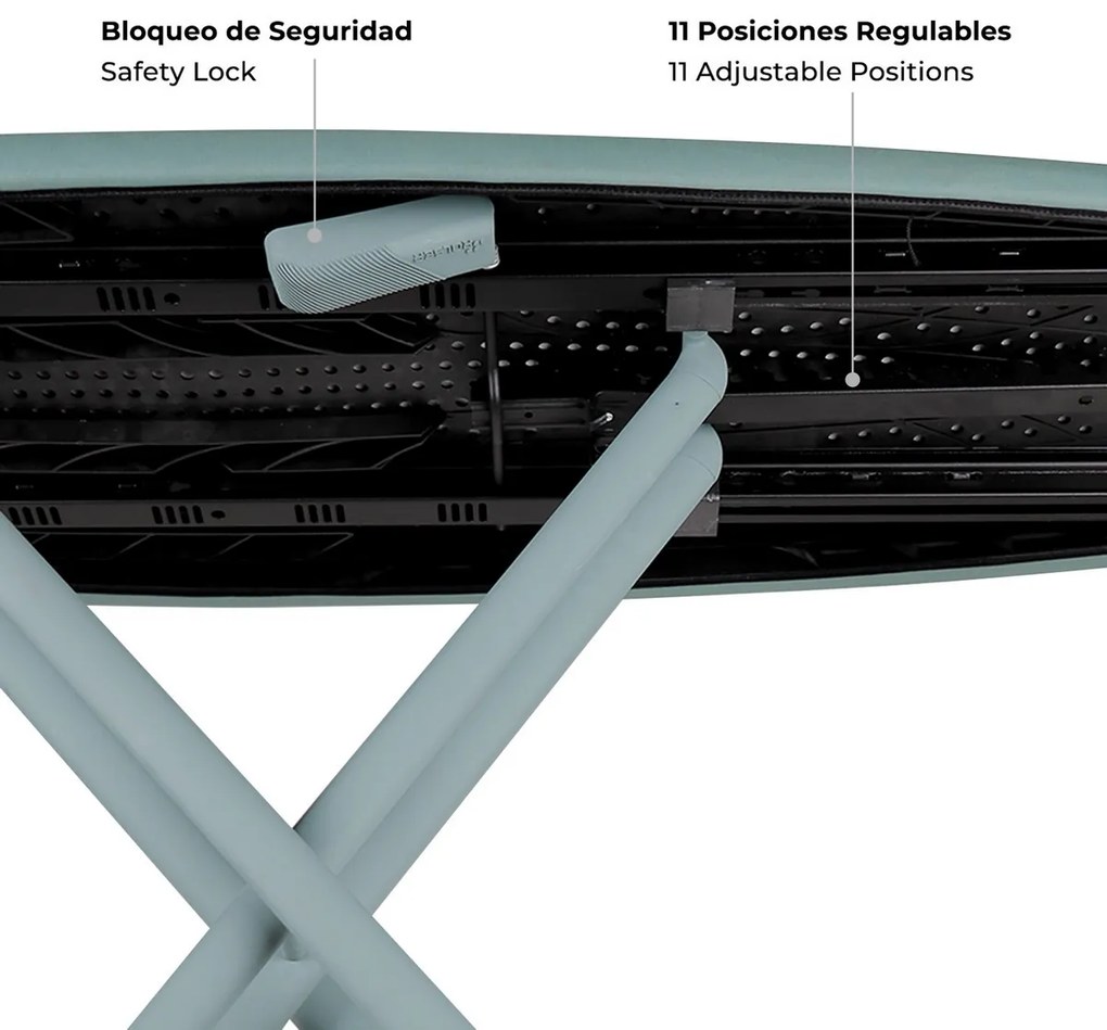 Rolser Žehlící prkno K-Surf Salvia Tube 130 x 37 cm, zelená