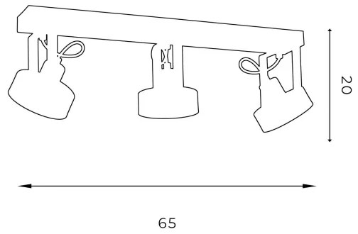 Stropní bodové svítidlo VIVA 3xGU10-AR111/15W/230V