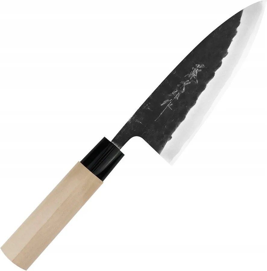Tojiro Black Hammered Shirogami#2 Nůž Deba 16,5 cm