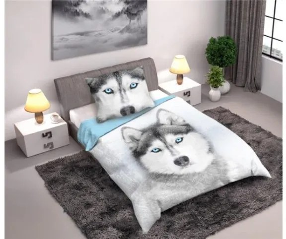 Bavlněné povlečení Wild Husky 160x200 cm