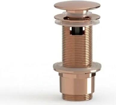 Výpusť k umyvadlu 5/4 SAT Aurum 7,2 cm, růžově zlatá lesklá, plast SATAUCCXRG