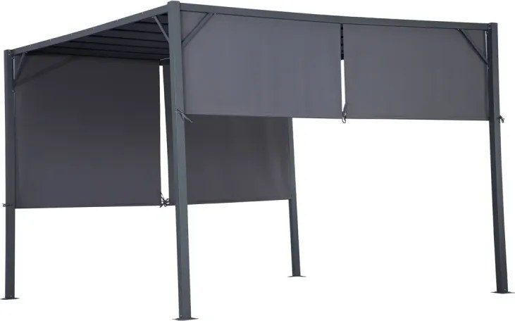 Hliníková zahradní pergola SANTORINI šedá