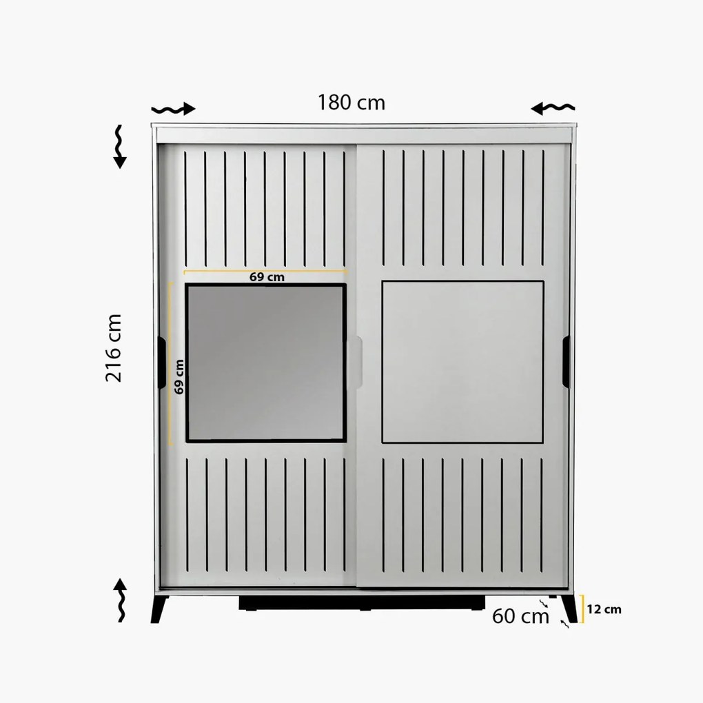 Šatní skříň Pasific IV 180 cm bílá