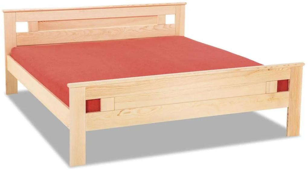Krajča Manželská postel z masivu Erika 180 x 200 cm Povrchová úprava: Barevný lak RAL, Druh dřeva: Dub