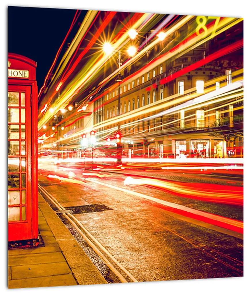 Obraz červené londýnské telefonní budky (30x30 cm), 40 dalších rozměrů