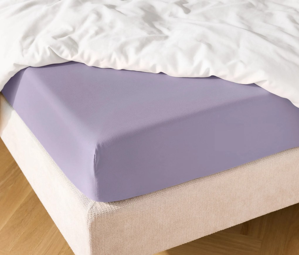 Tchibo - Napínací prostěradlo z mikrovlákna, standardní velikost, šeříková