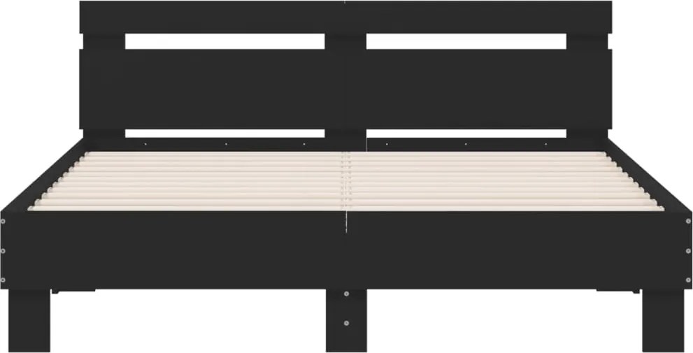 Rám postele s LED bez matrace černý 150x200 cm 3207540