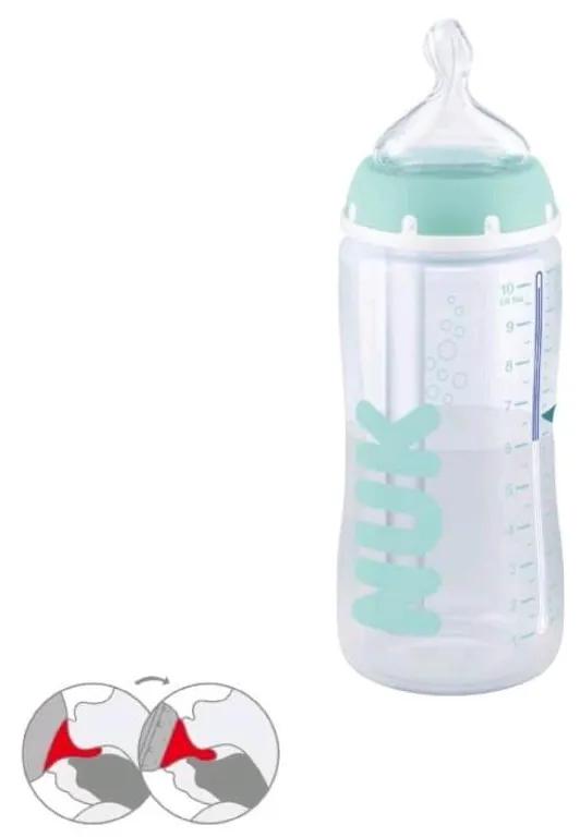 NUK kojenecká láhev FC Anti-colic s kontrolou teploty 300 ml zelená