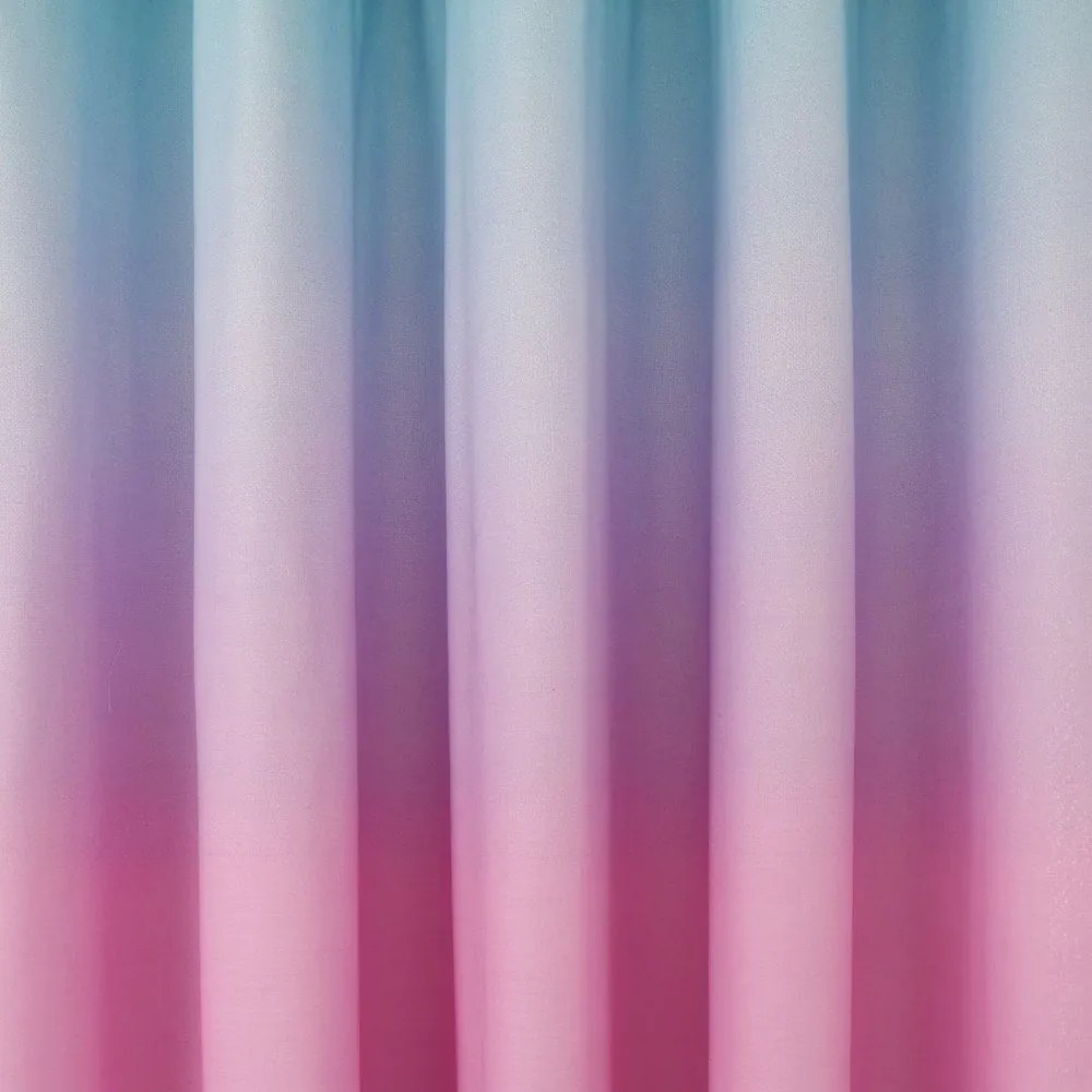 Růžový/fialový dětský závěs 2 ks 168x183 cm Ombre Rainbow Clouds – Catherine Lansfield