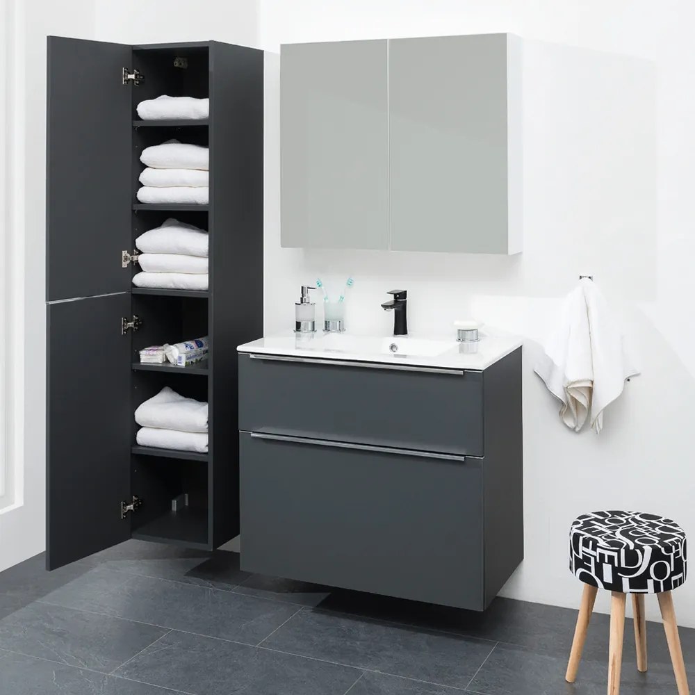 Mereo Mereo, Mailo, koupelnová skříňka vysoká 170 cm, Multidecor, CN594LPPINO