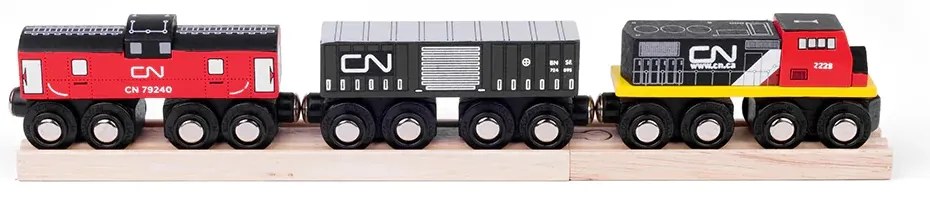 Bigjigs Rail CN nákladní vlak + koleje