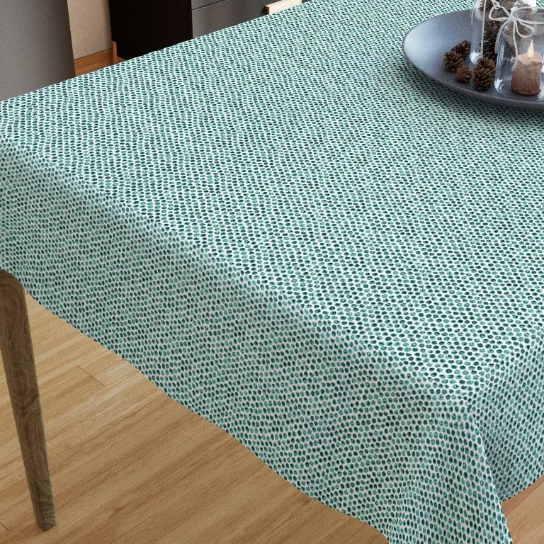 Goldea dekorační ubrus loneta - vzor designové mintové puntíky 40 x 40 cm