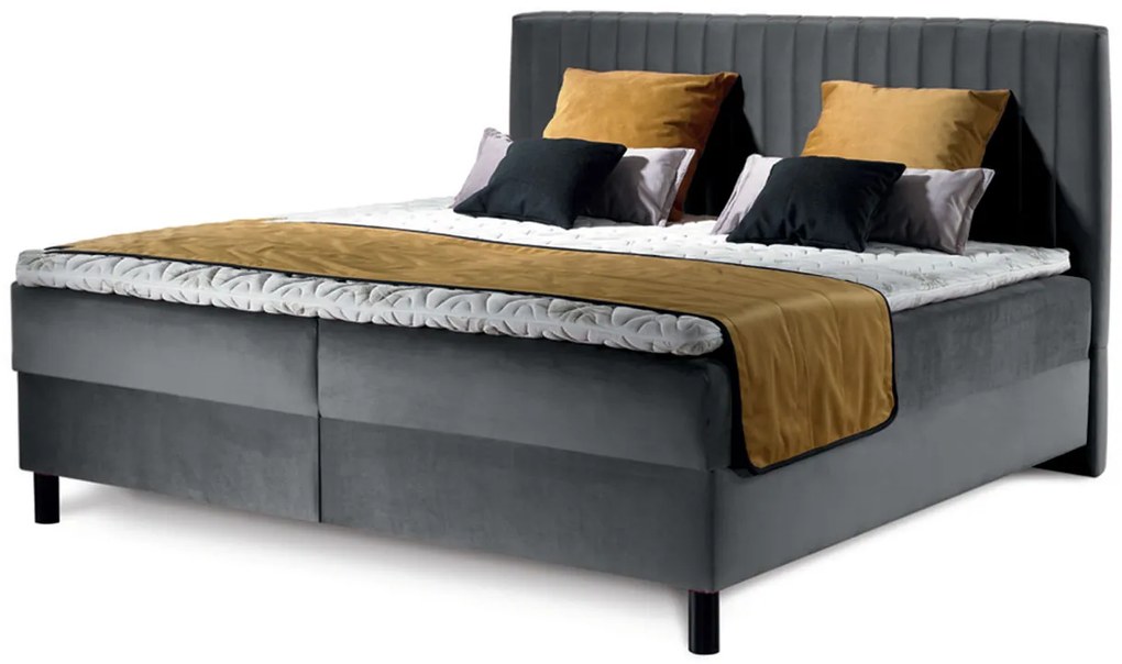 New Design Reto Boxspring 160x200cm tmavěšedá