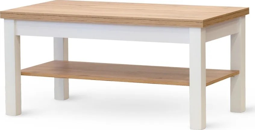 Stima Stůl W21 KS s poličkou | Odstín: dub wotan-bílá