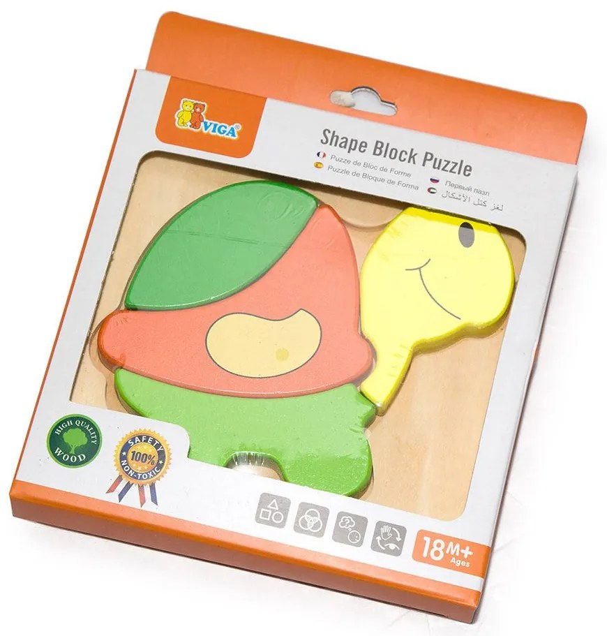 Dřevěné puzzle pro nejmenší Viga Želva
