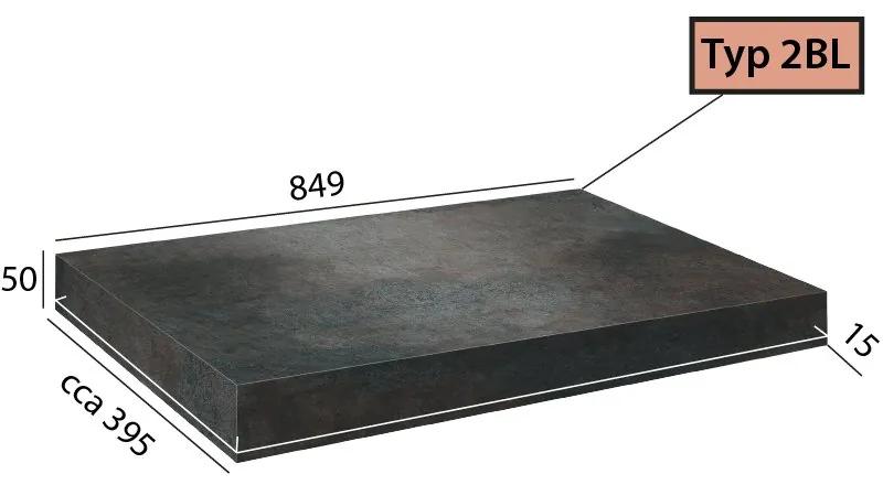 Vinylový schod Vinylové schody Brased Objectline Step 2BL - 1068 Metallic černý