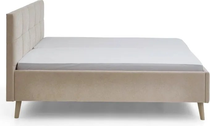 Béžová čalouněná dvoulůžková postel bez roštu 180x200 cm Nova – Meise Möbel