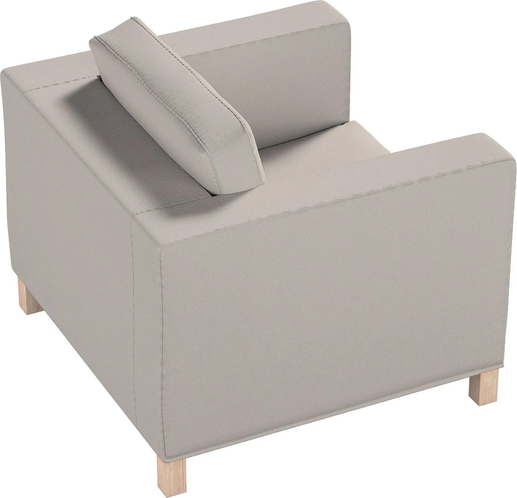Potah na křesko IKEA Karlanda, krátký barva béžová látka pletený vzor