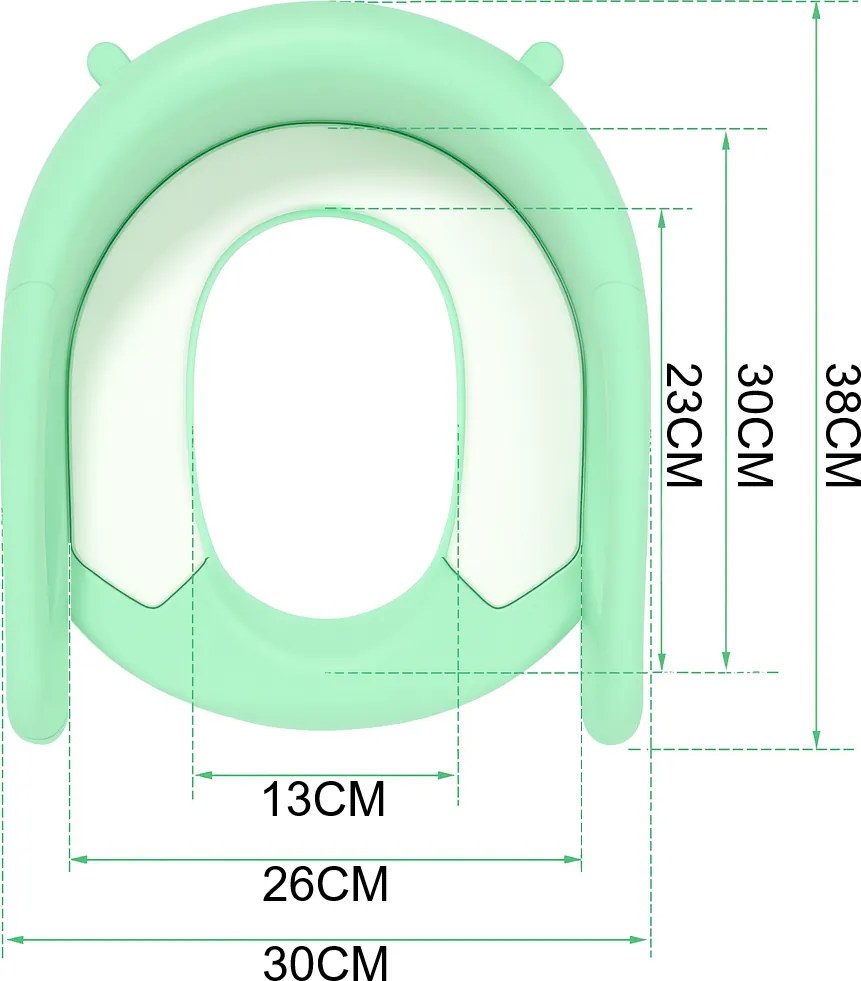 Dětské schůdky 02 s nástavcem na WC zelené