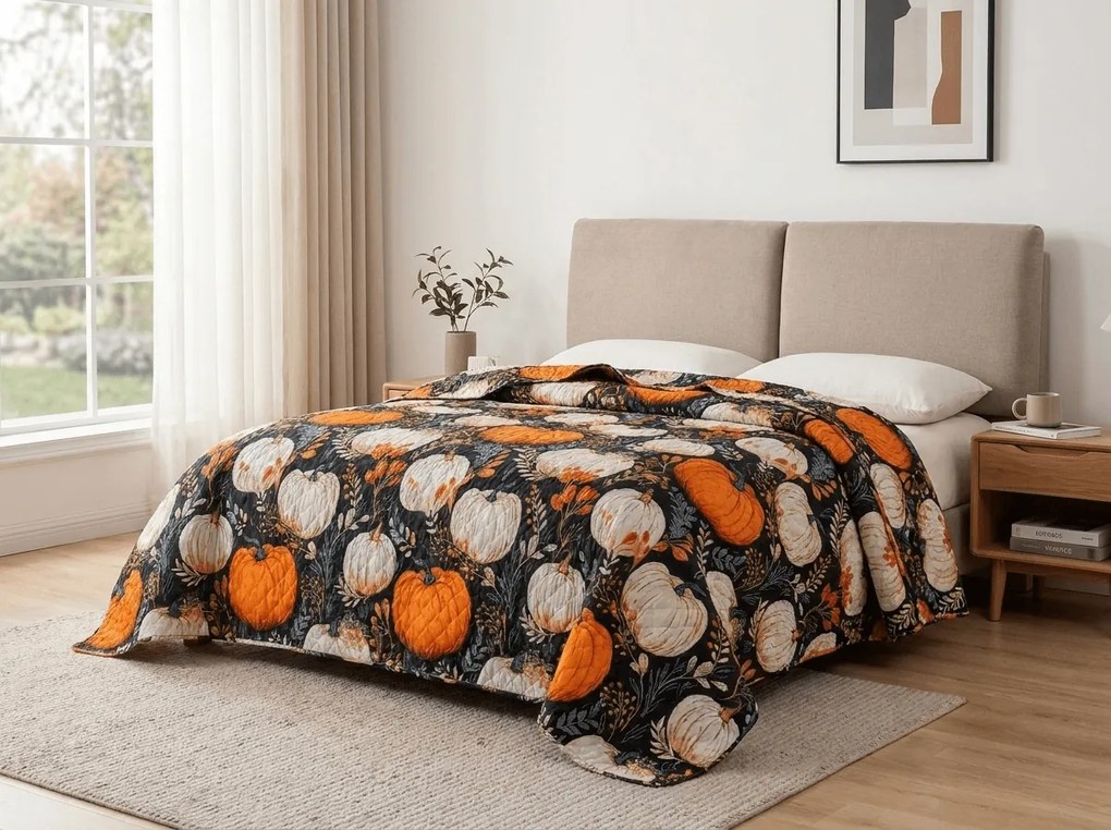 Přehoz na postel MAGIC PUMPKIN, barevný Rozměr: 220 x 240 cm