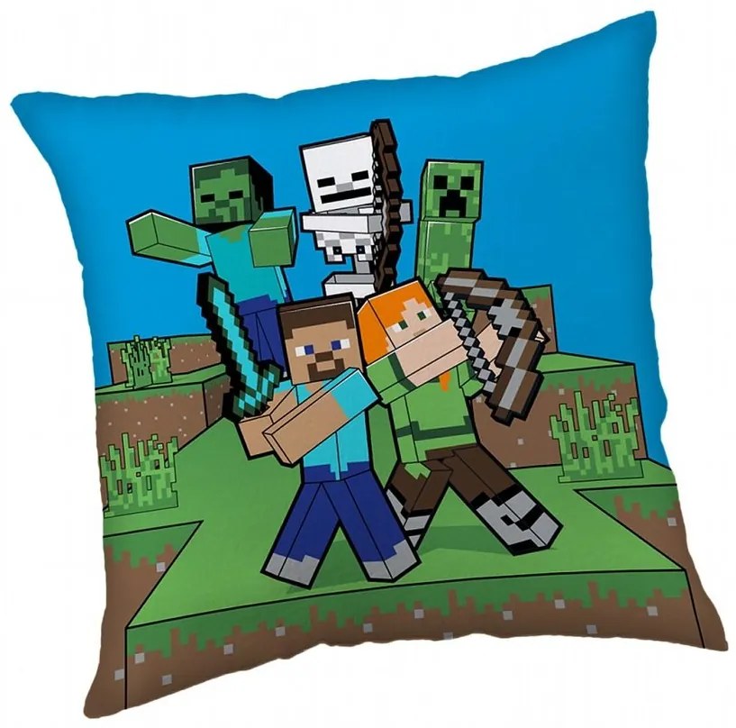 Polštářek Minecraft Mobs vs Us 40x40 cm