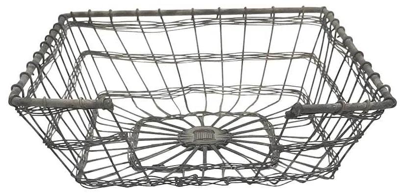 Krasilnikoff Drátěný košík na ubrousky Napkin Basket Zinc, šedá barva, kov