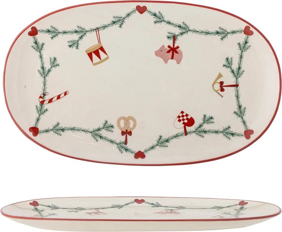 Kameninový tác s vánočním motivem 23x38,5 cm Yule – Bloomingville