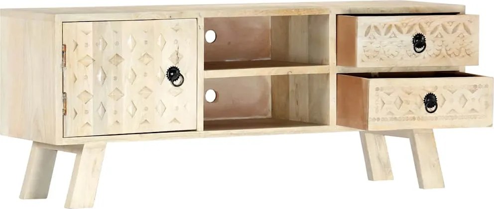 TV stolek 110 x 30 x 44 cm masivní mangovníkové dřevo 282869