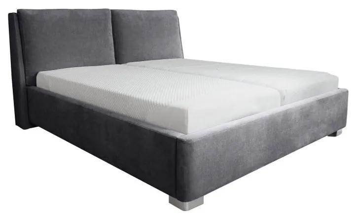 Šedá dvoulůžková postel Mazzini Beds Vicky, 180 x 200 cm