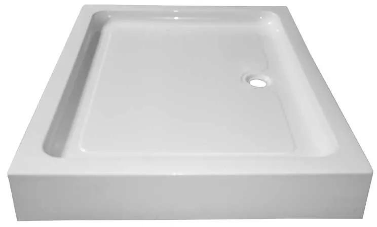 BPS-koupelny Obdélníkový sprchový kout HYD-OK12B 100x80 černý/transparent + vanička HYD-OSV-SXL03C bílá