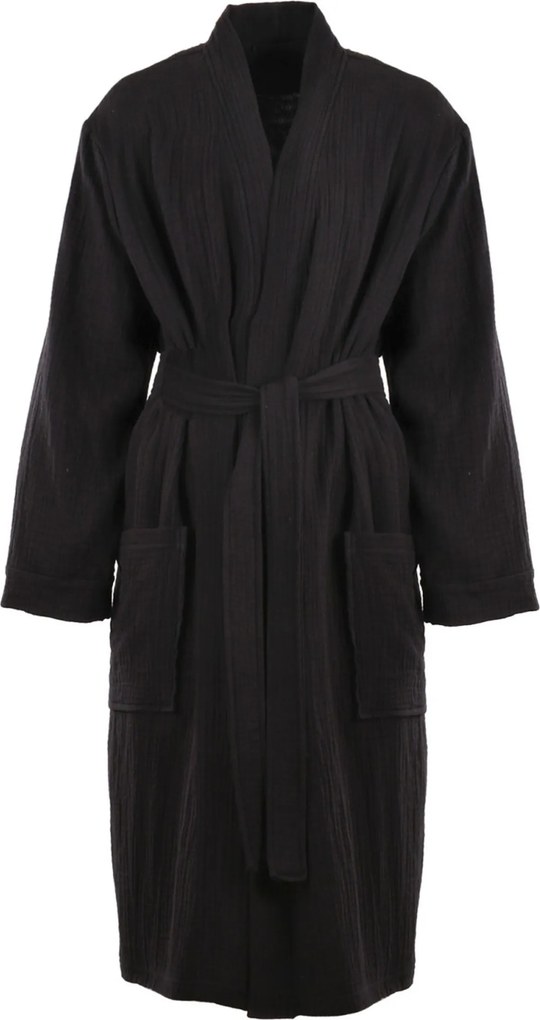 Mušelínový župan Dacca Black 12 24 9999 unisex - L