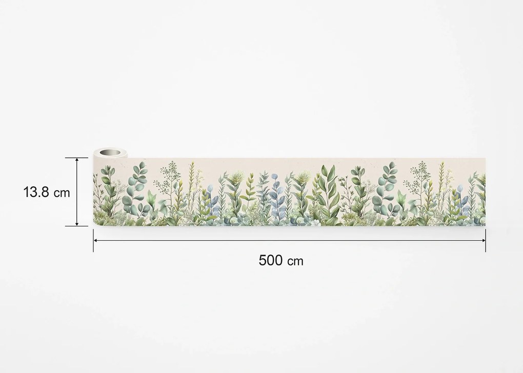 Samolepící bordura na zeď Zeleně | 5 m x 13.8 cm | DWB8477