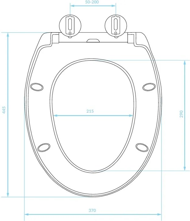 Kuchinox Standard, WC sedátko z polypropylenu 447x370 mm, soft-close, bílá, LAV-ADA_611E