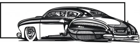 Dřevěný obrázek automobilového nadšence I SENTOP PR0319